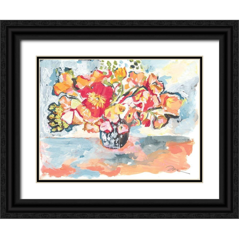 Mingo, Jessica 24x19 Black Ornate Wood Framed with Double Matting ...