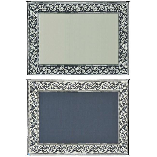 Mings Mark MINRD1 6 x 9 ft. Classical Reversible Mat, Black & Beige - Walmart.com