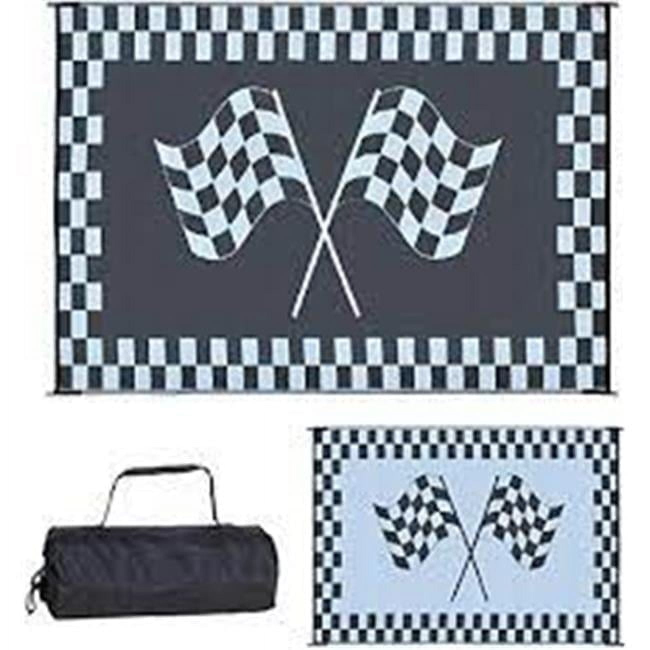 Mings Mark MINRF9121 9 x 12 ft. Racing Mat, Black & White - Walmart.com