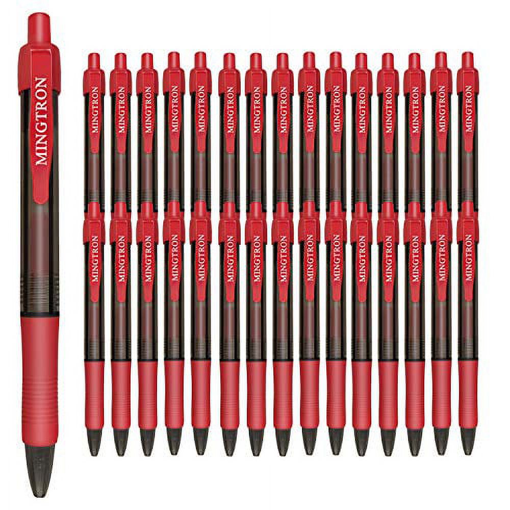 Mingtron Gel pens, 30 Pack Red Pens Fine Point, No Smear Ink Pens for ...