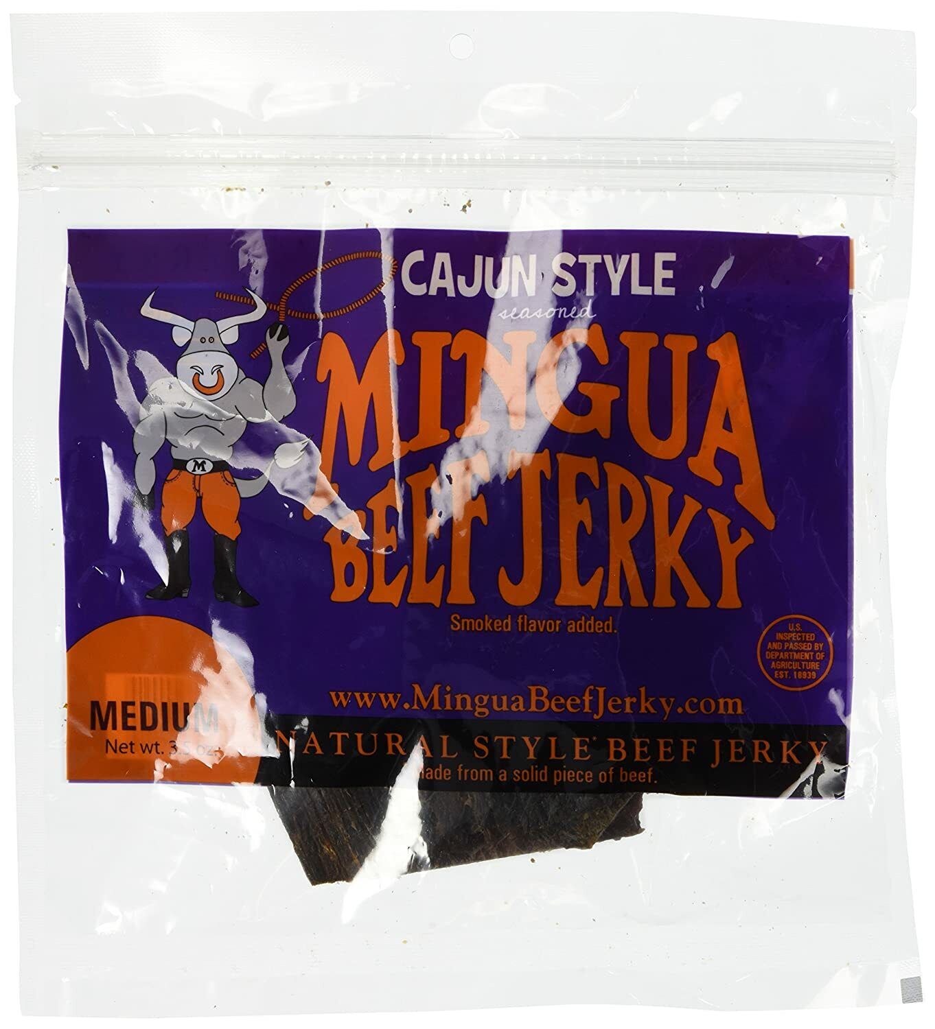Mingua Cajun Style Beef Jerky 3.5oz [4-Bags] - Walmart.com