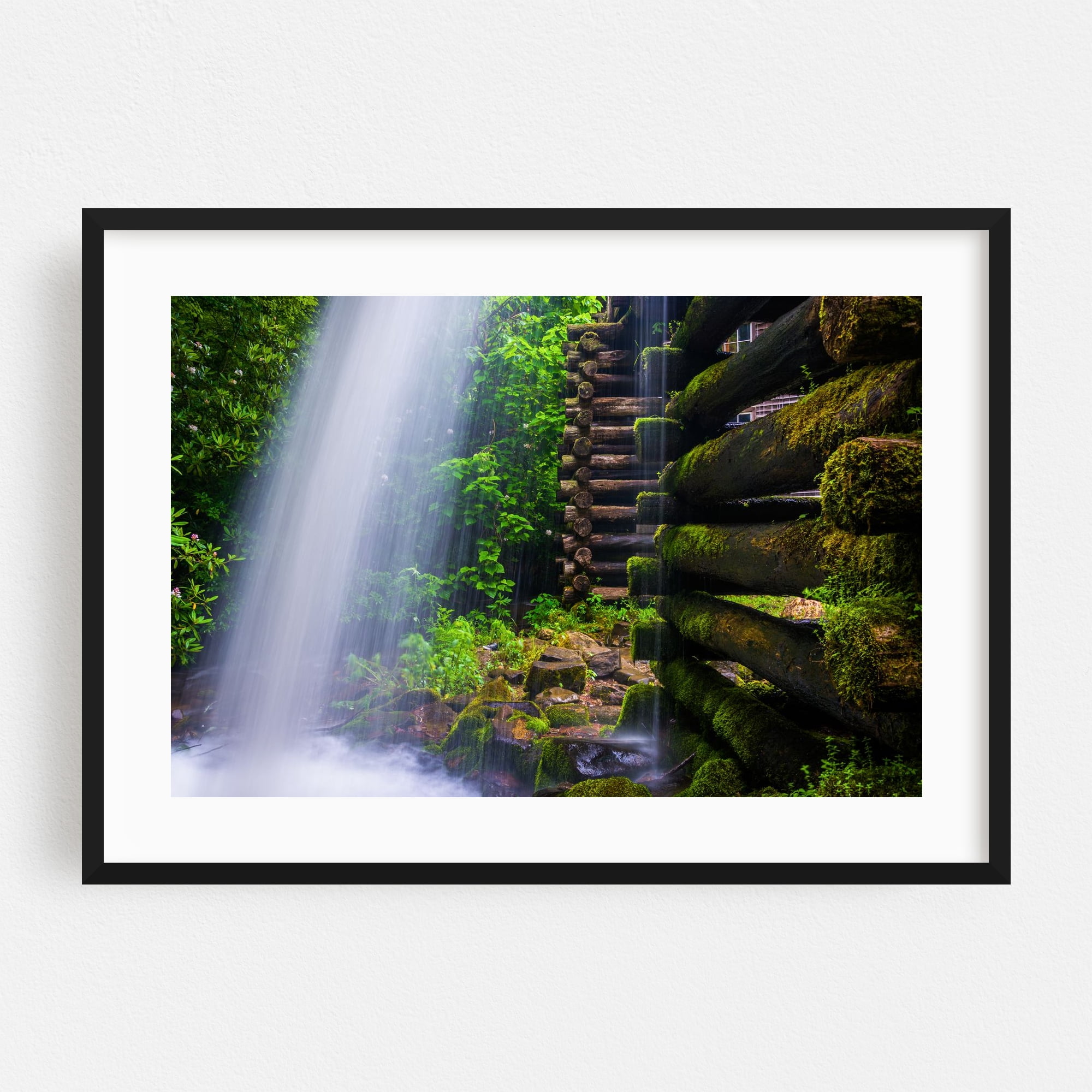 Mingus Mill Waterfall - North Carolina Photography Black Framed Wall ...
