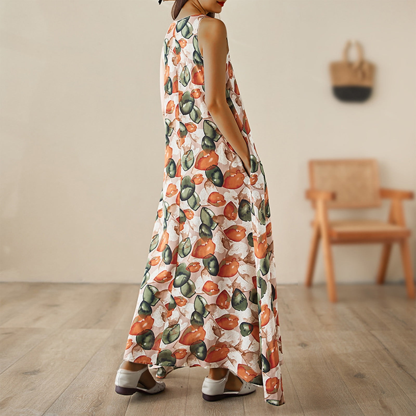 Mingw Beach Vacation Clothes for Women Womens Long Maxi Summer Floral ...