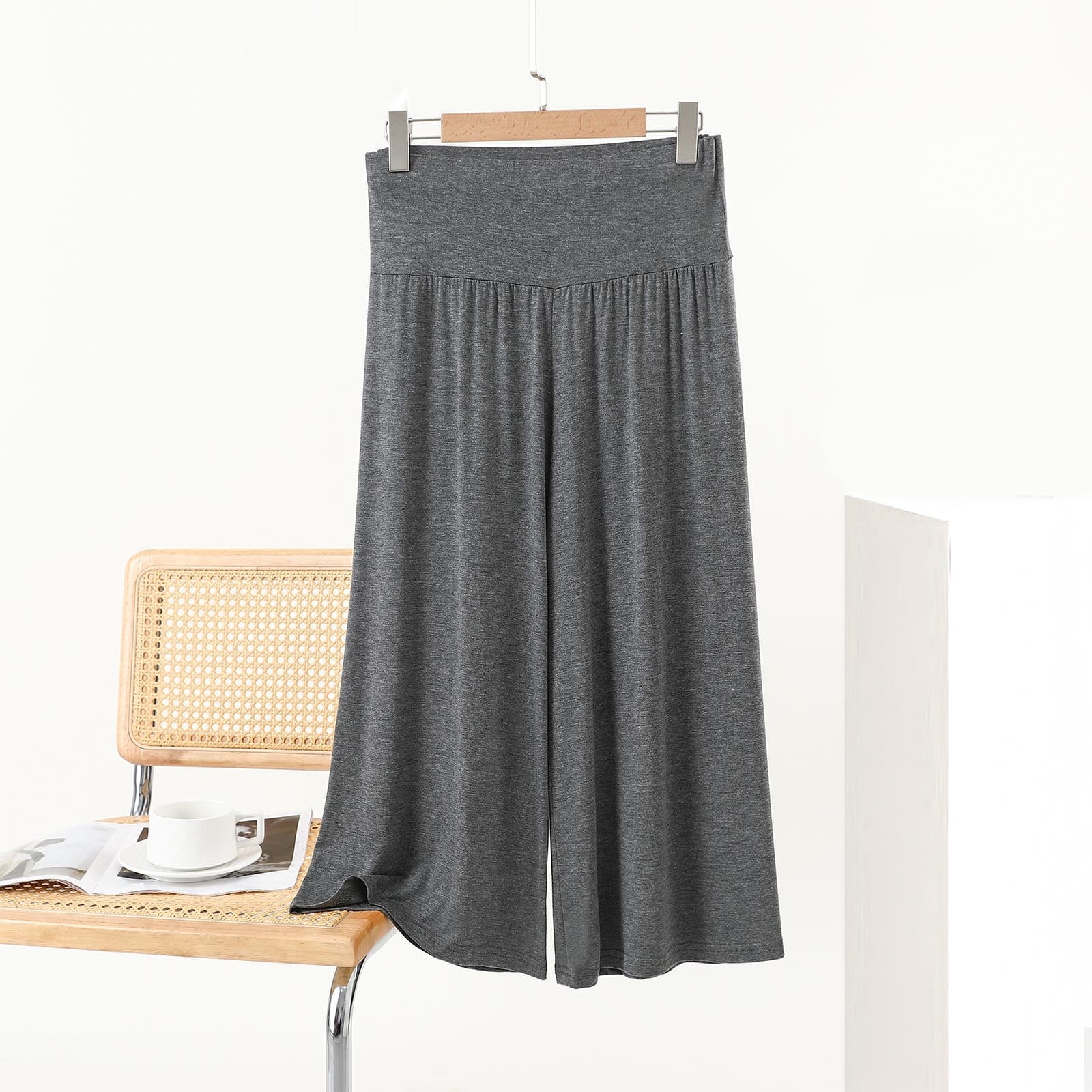 Mingw Capri Pants for Women Summer 2025 Wide Leg Flowy Flare Pant ...