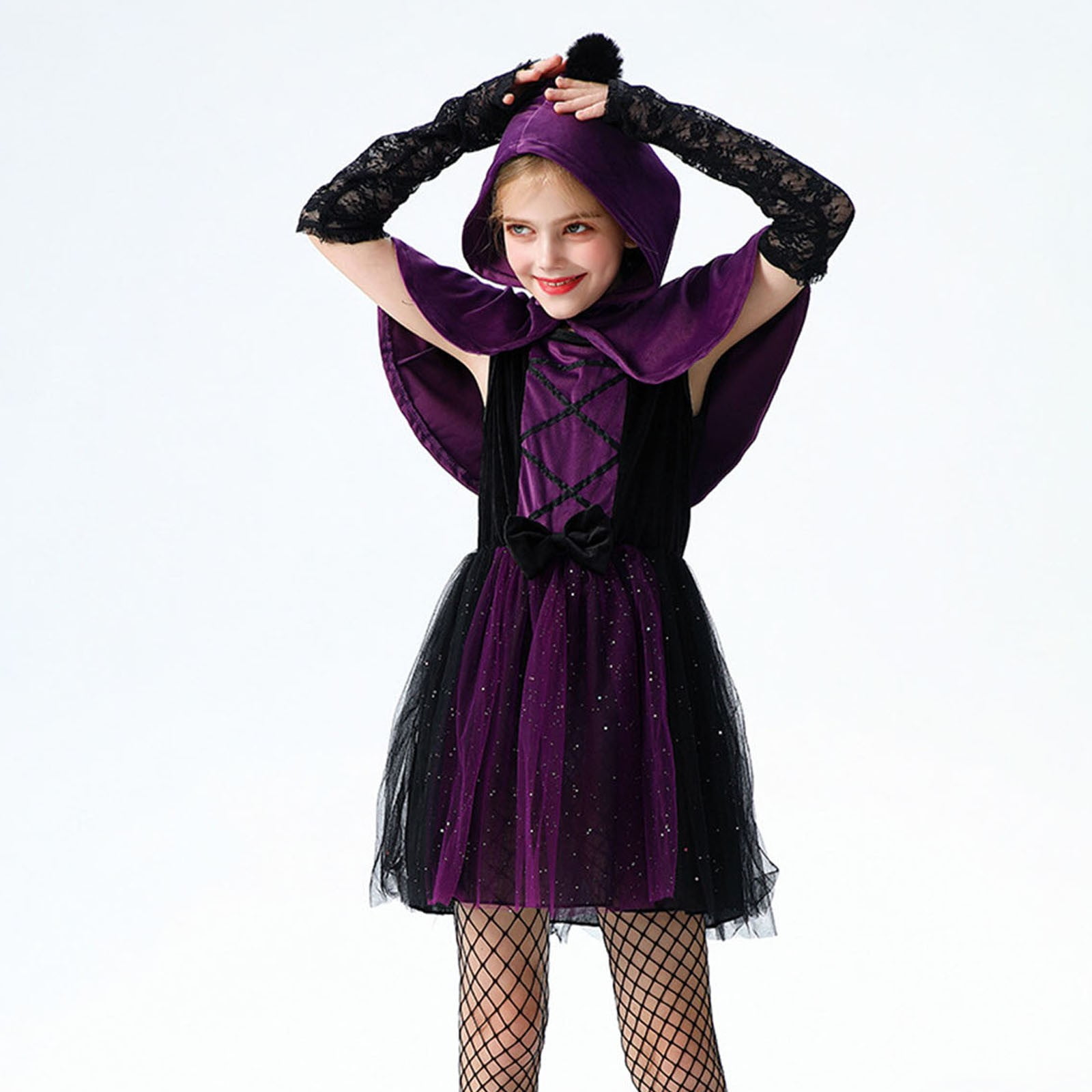Mingw Girls Dresses Flowy Halloween Dress,7 Years,Purple - Walmart.com