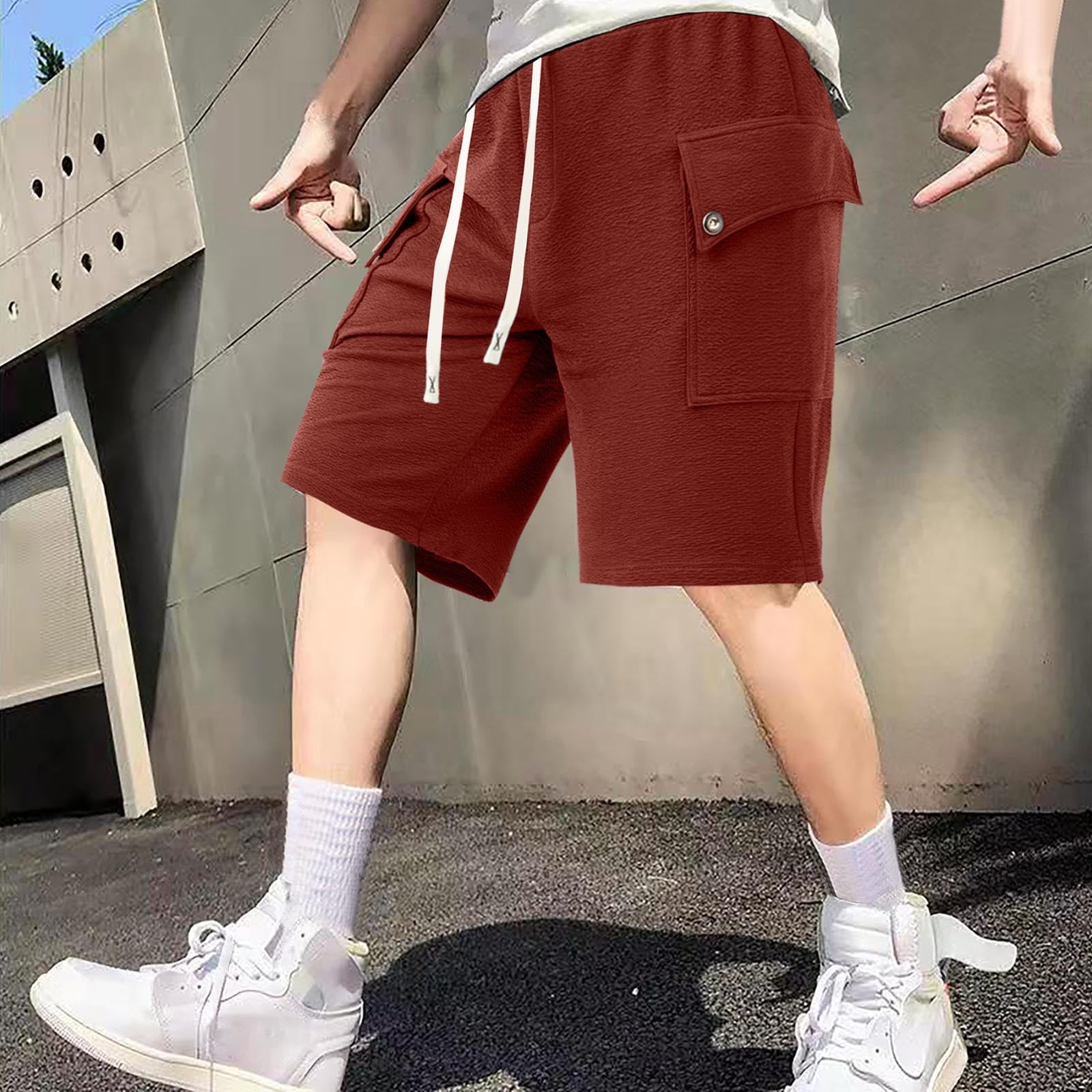 Mingw Mens Shorts Summer Casual Shorts Men's Straight Leg Five Quarter ...