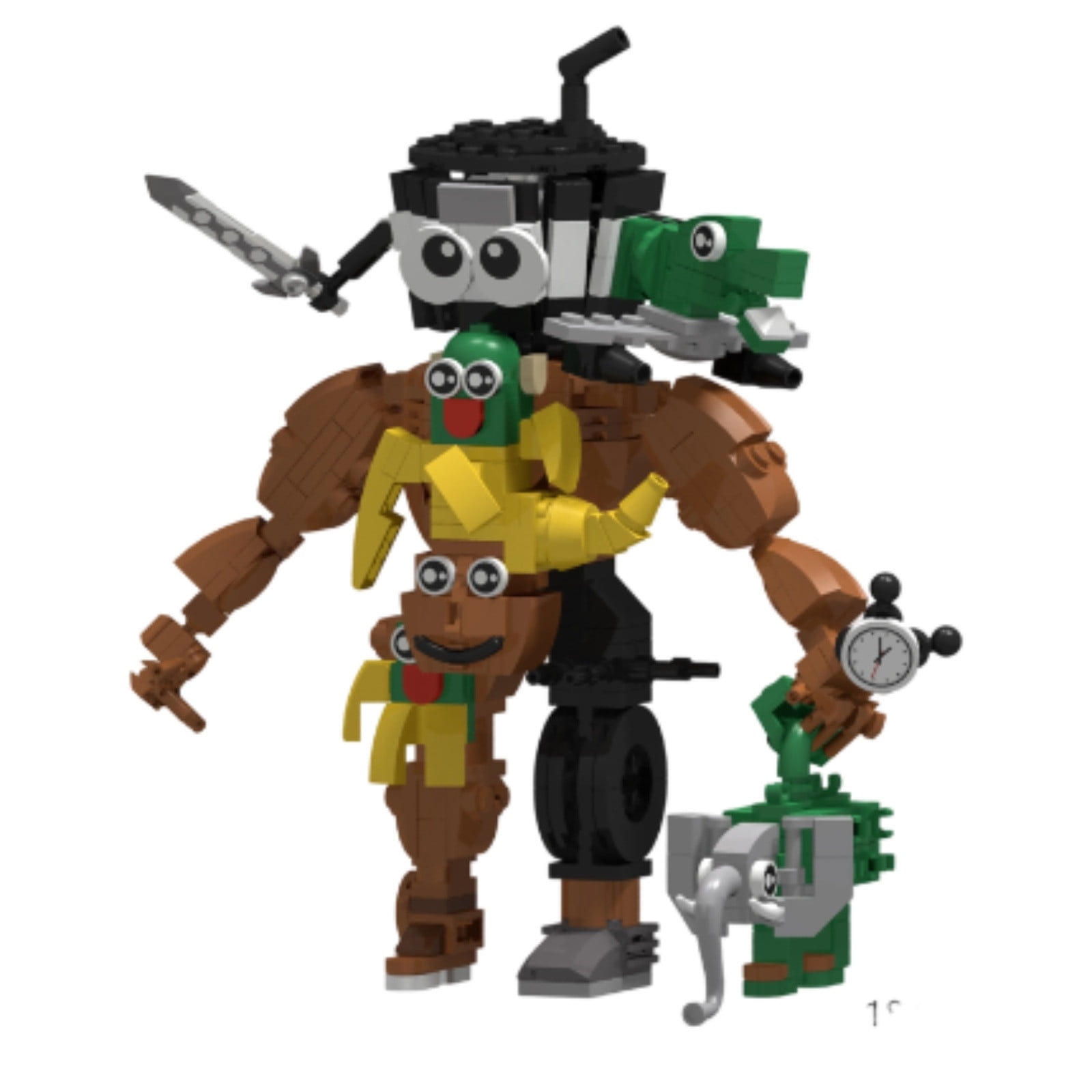 Mingye 2025 New Italian Brainrot Building Block Set - Brainrot Action Figure Building Blocks ...