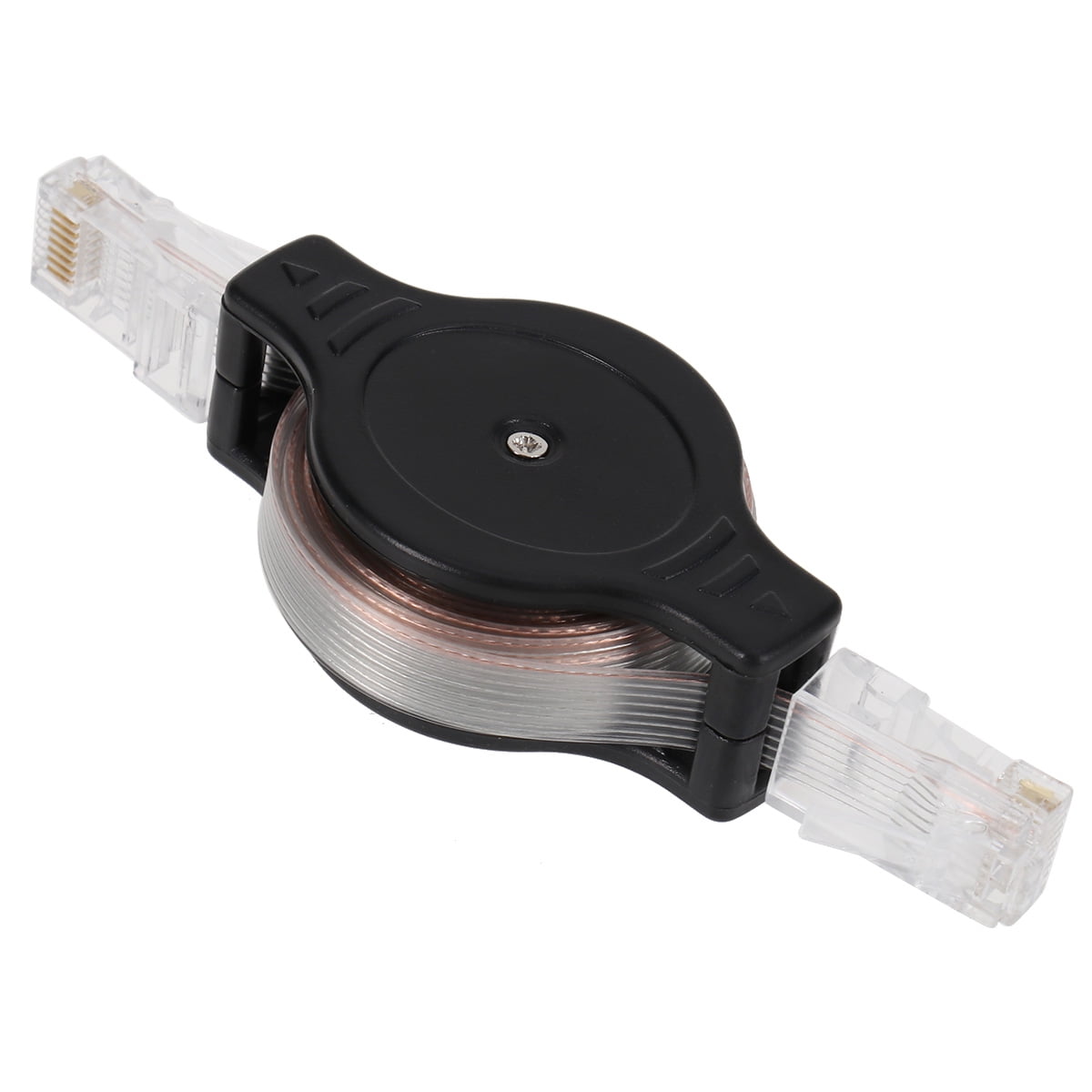 Mini 1.5M Network Internet Ethernet Retractable Cable (Black) - Walmart.com