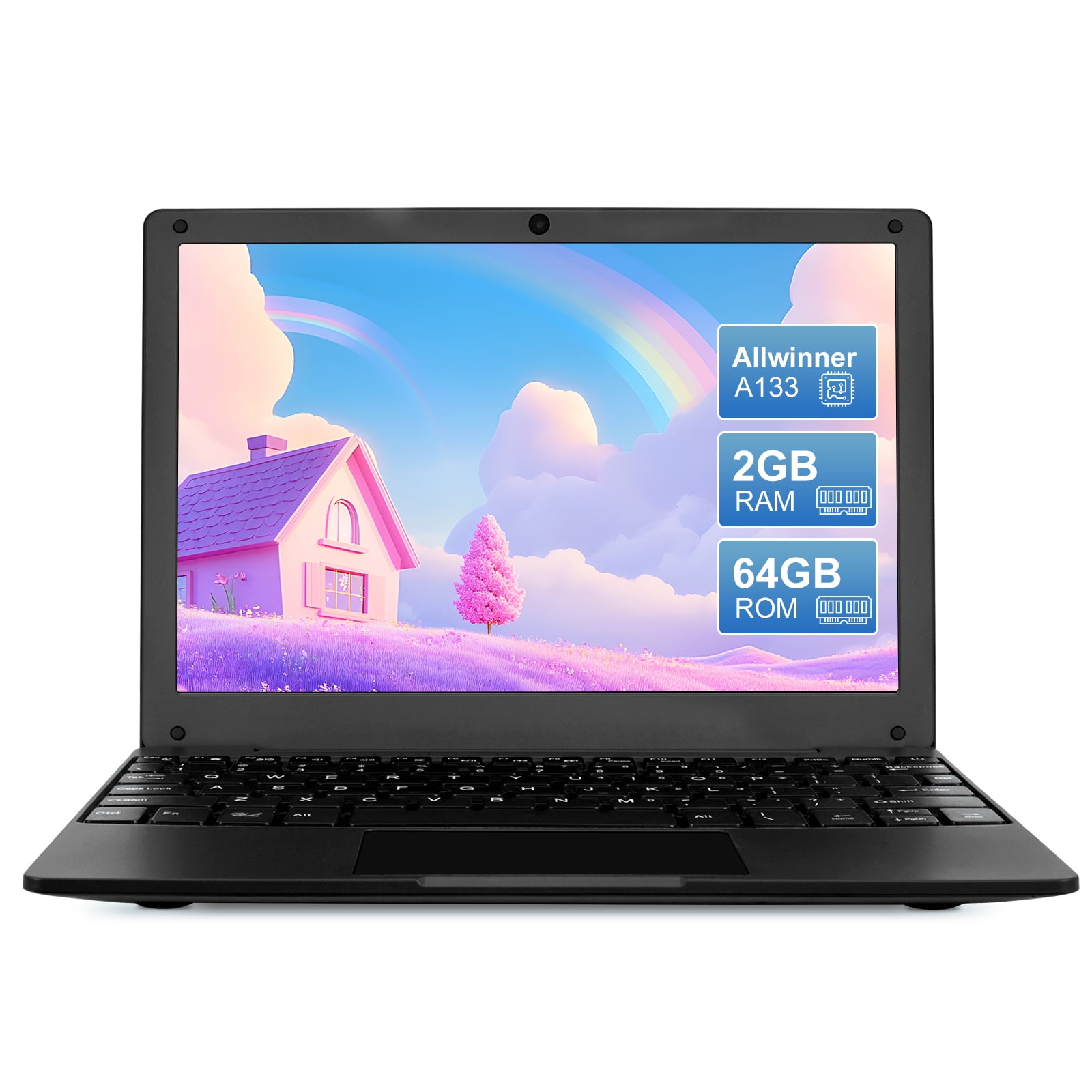 Mini 10.1inch Android 12 Laptop Computer, Portable Small Netbook with ...