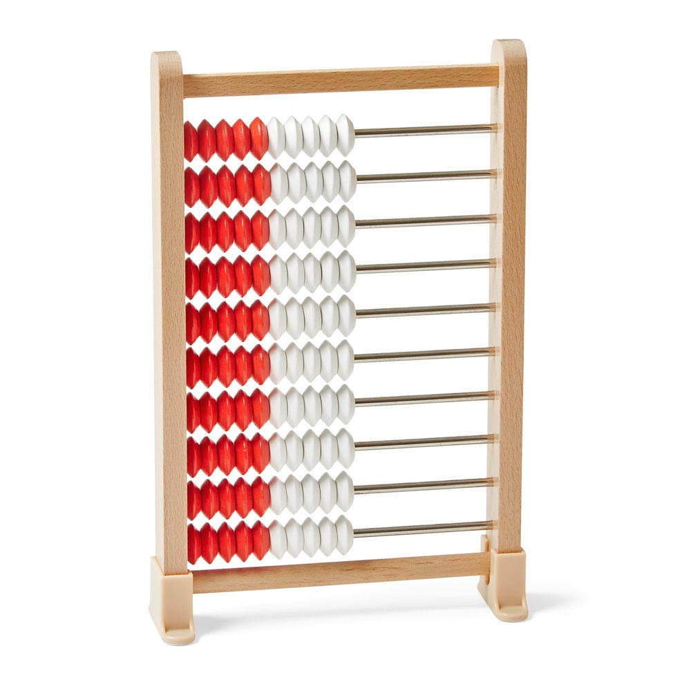 Mini 100-Bead Wooden Rekenrek Abacus, Abacus For Kids Math, Wooden ...