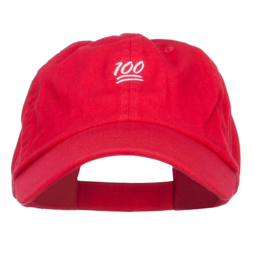 Mini 100 Percent Embroidered Low Cap - Red OSFM - Walmart.com