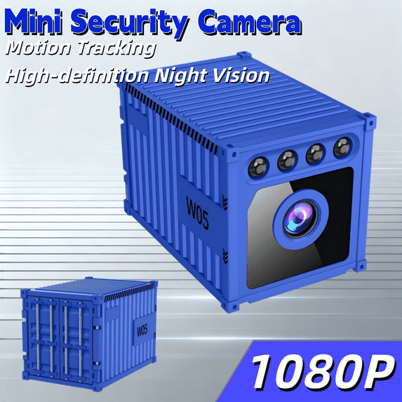Mini 1080P WiFi Camera (Blue)- Unique Container Shape, Night Vision ...