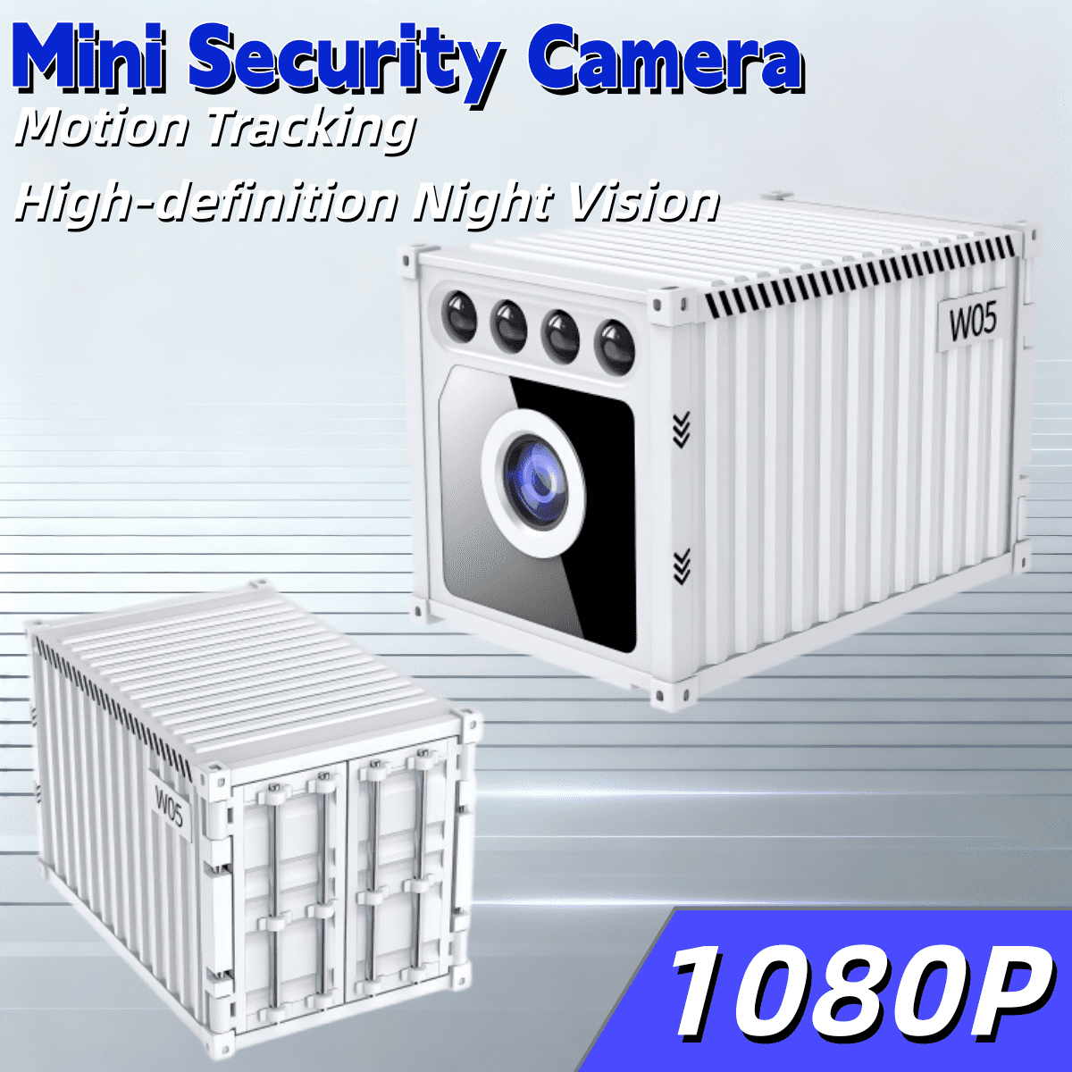 Mini 1080P WiFi Camera (White)- Unique Container Shape, Night Vision ...