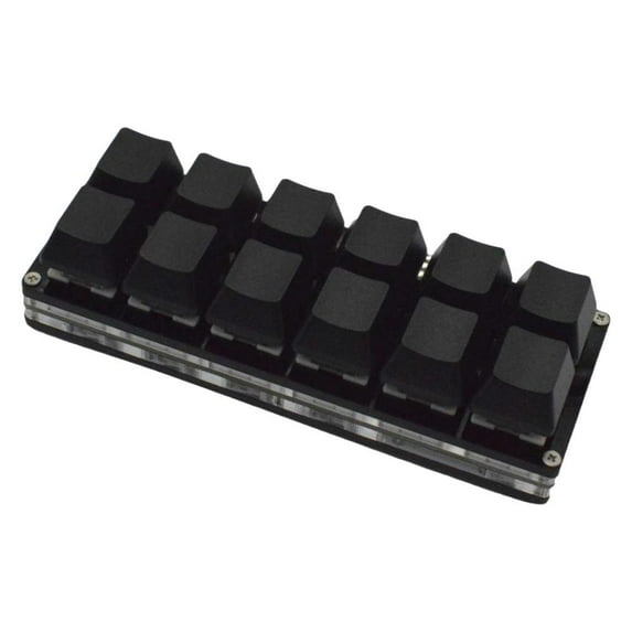Mini 12-Key Programmable Macro Keyboard with Hot-Swappable Keys for ...
