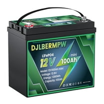 DJLBERMPW 12V 100AH Lithium Battery LiFePO4 Deep Cycle Battery for RV, Marine, Solar - Walmart.com