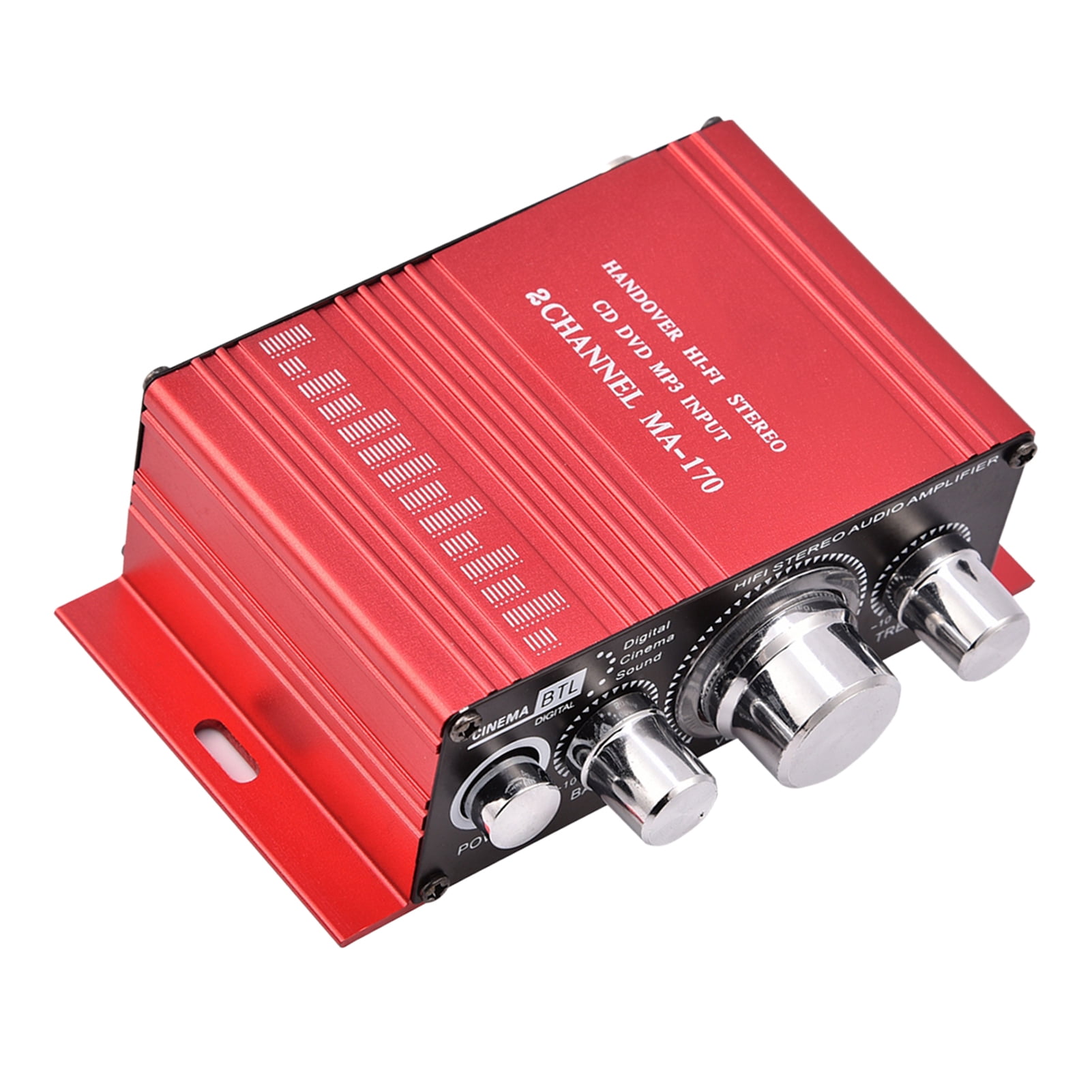 Mini 12V 2 Channel HiFi Stereo Bass Audio Power Amplifier Digital Amp ...