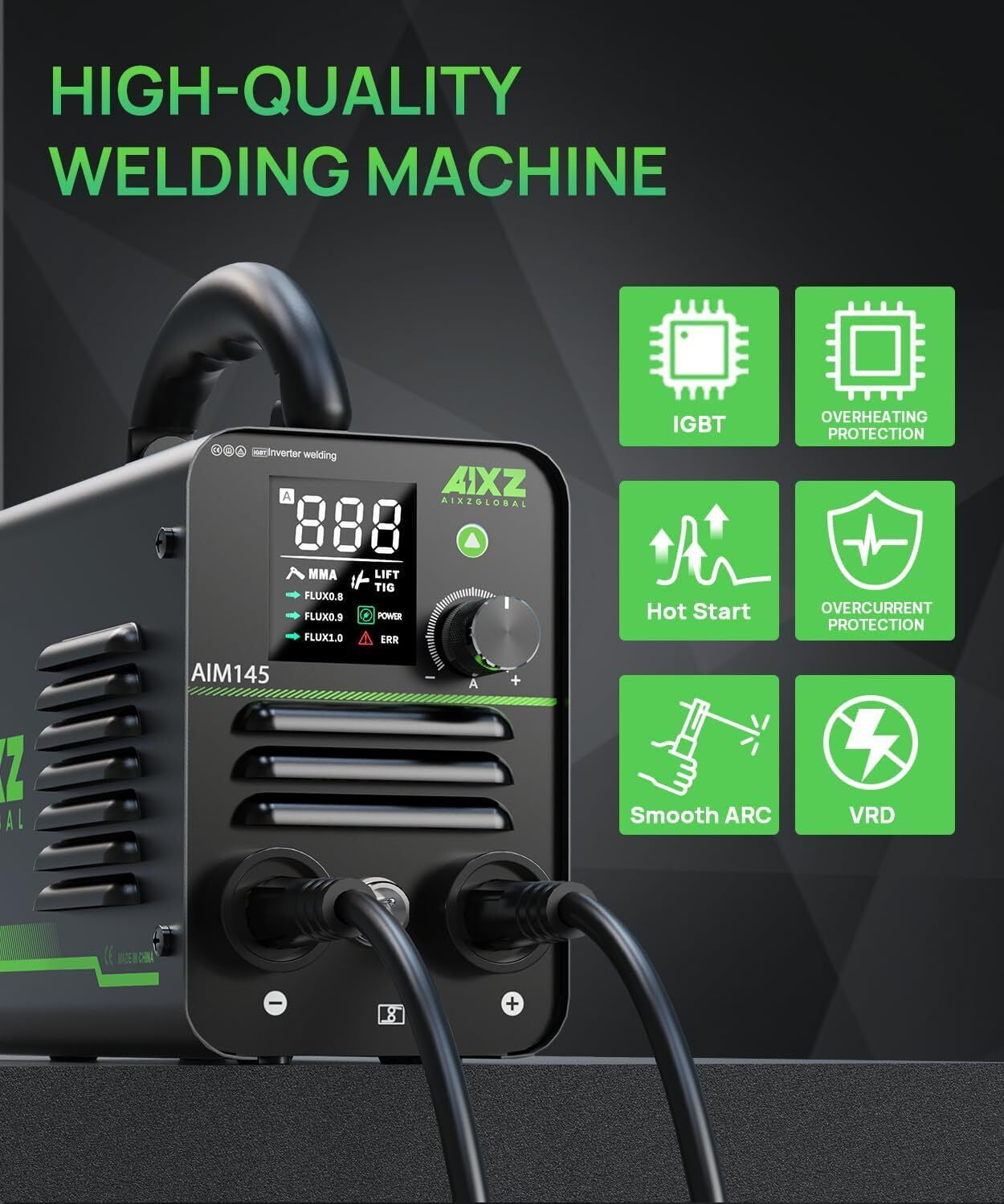 Mini 145Amp Stick Welder 3 in 1 MMA/Spool Gun/LIFT TIG 110V ARC Welding ...