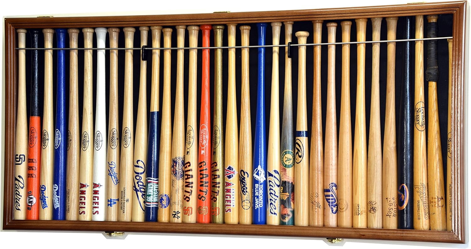 Mini 18" Baseball Mini Bat Display Case Cabinet Holder Rack w/98% UV ...