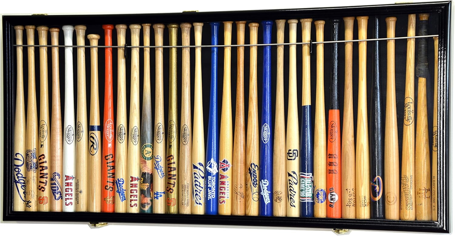 Mini 18" Baseball Mini Bat Display Case Cabinet Holder Rack w/98% UV ...