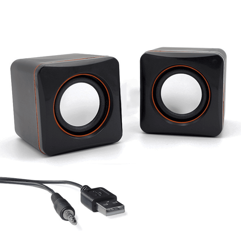 Mini 2.0 Speaker USB-Powered Desktop Speakers USB Powered Stereo Speaker System - Small Size ...