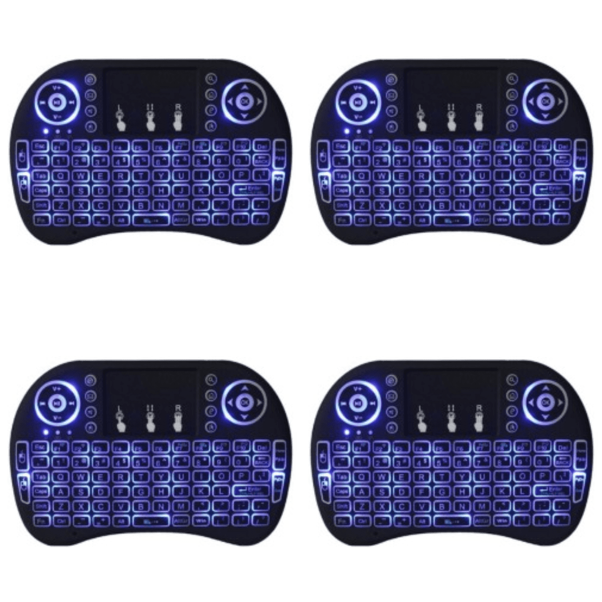 (4 pack) Mini 2.4GHz USB Wireless Keyboard W Touchpad Mouse for PC, Raspberry Pi, Android TV ...