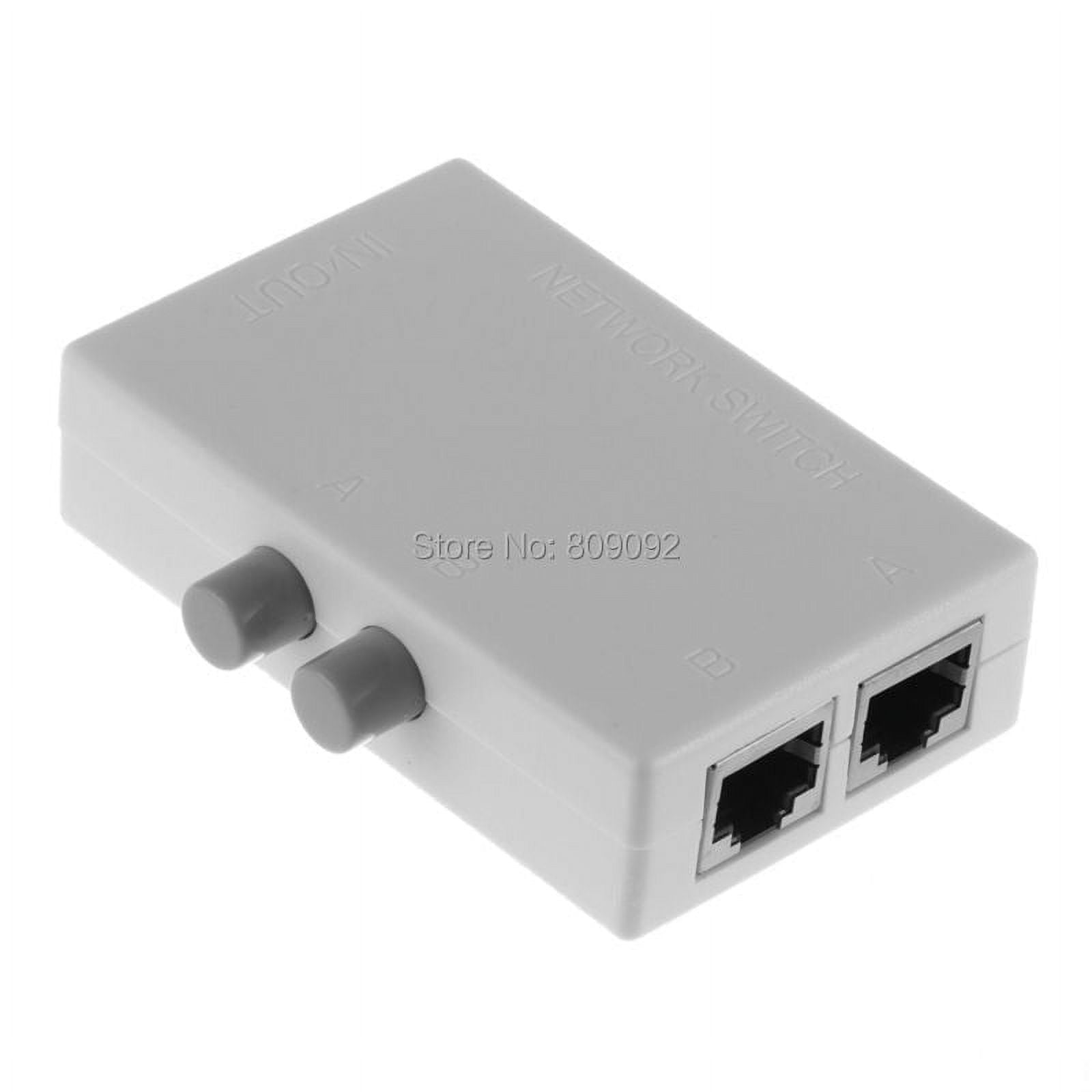 Mini 2 Port AB Sharing Manual Network Ethernet Switch Splitter Box RJ45 ...
