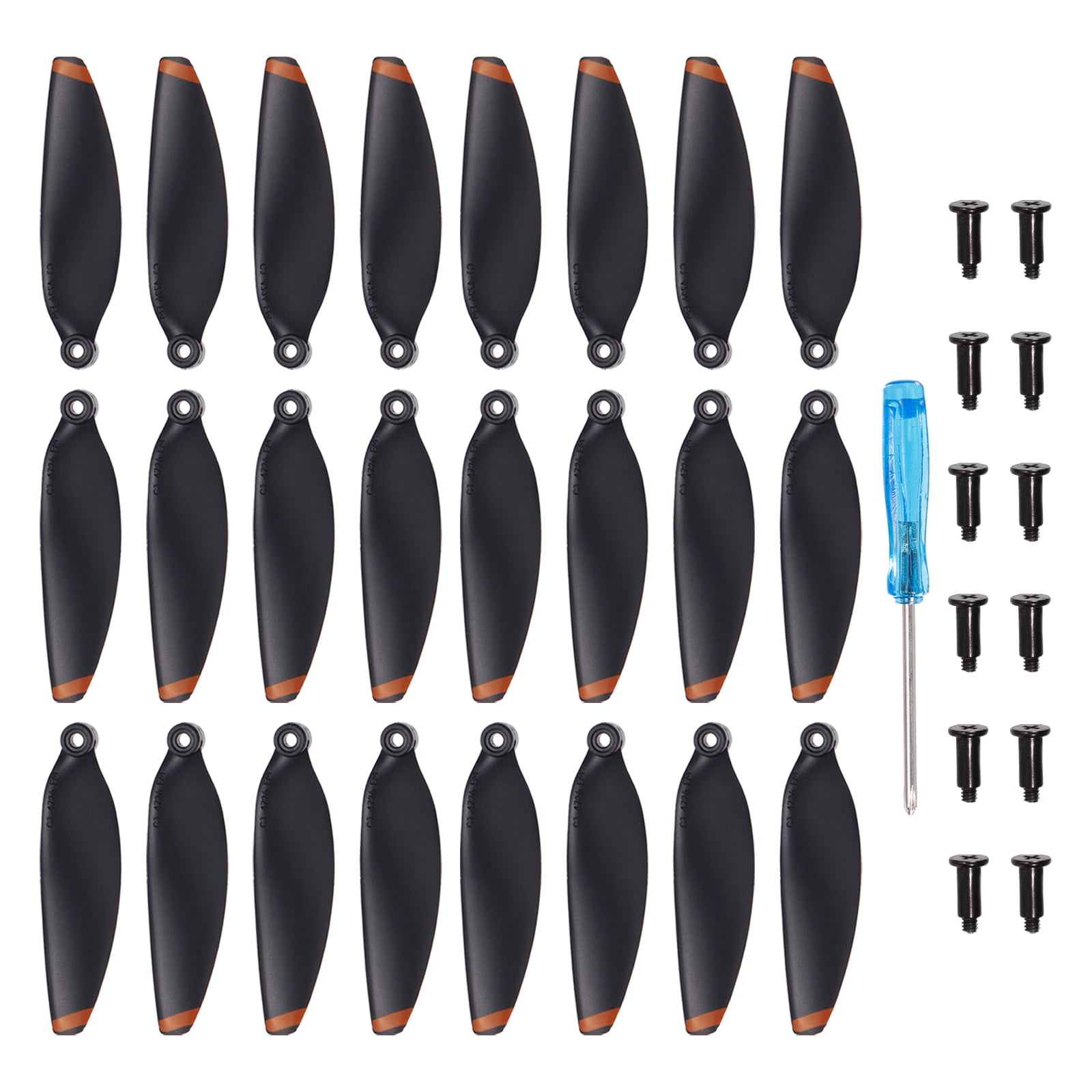 Mini 2 RC Propellers Blades Props Black Orange with Screwdriver/Screw ...