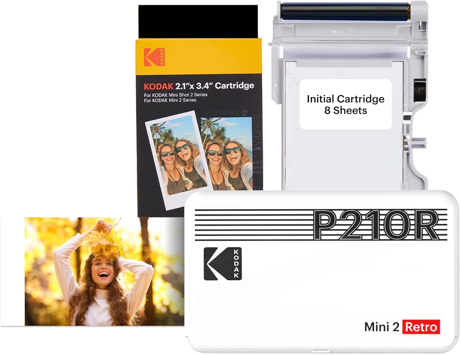 Mini 2 Retro 4PASS Portable Photo Printer, 2.1x3.4 inches, 38 Sheets ...