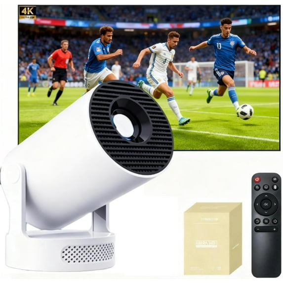 Mini 210° Smart Projector, 1080P HD Portable Movie Projector with Auto ...