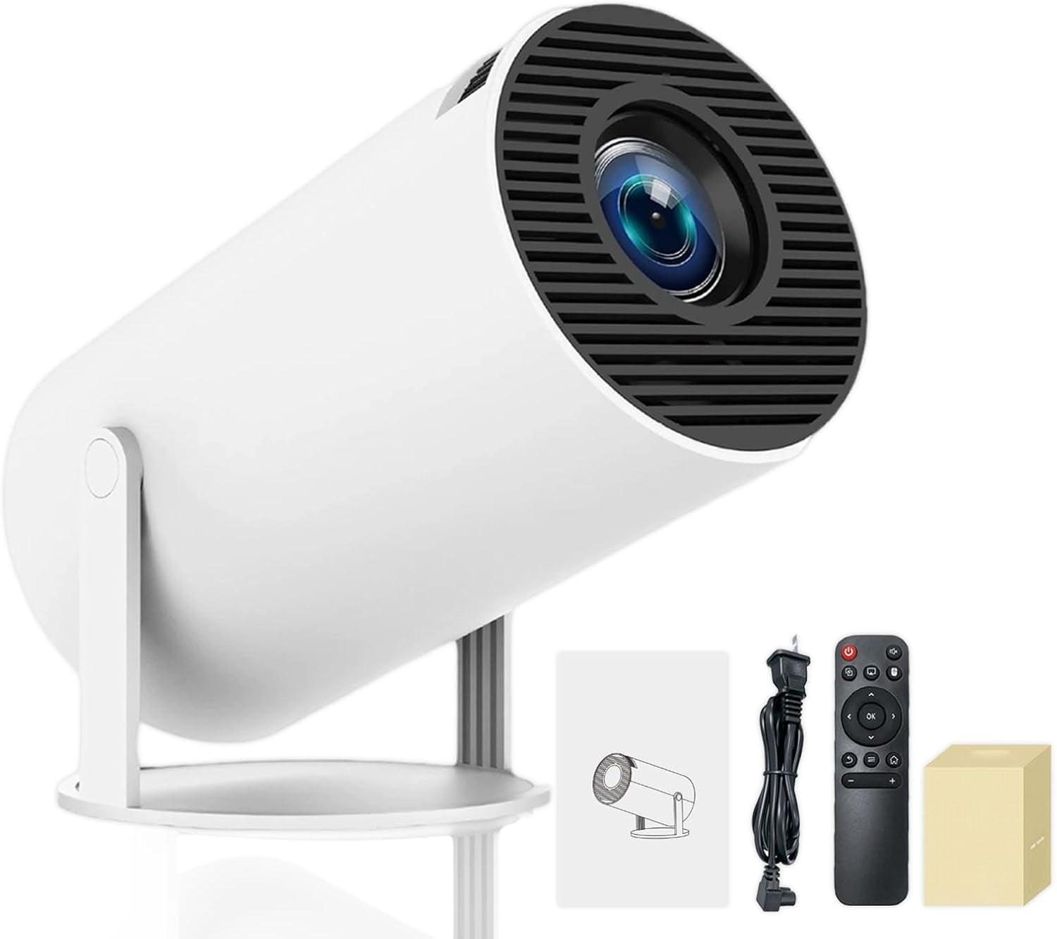 Mini 210° Smart Projector, 4K 1080P Portable Projector with Extra Large ...