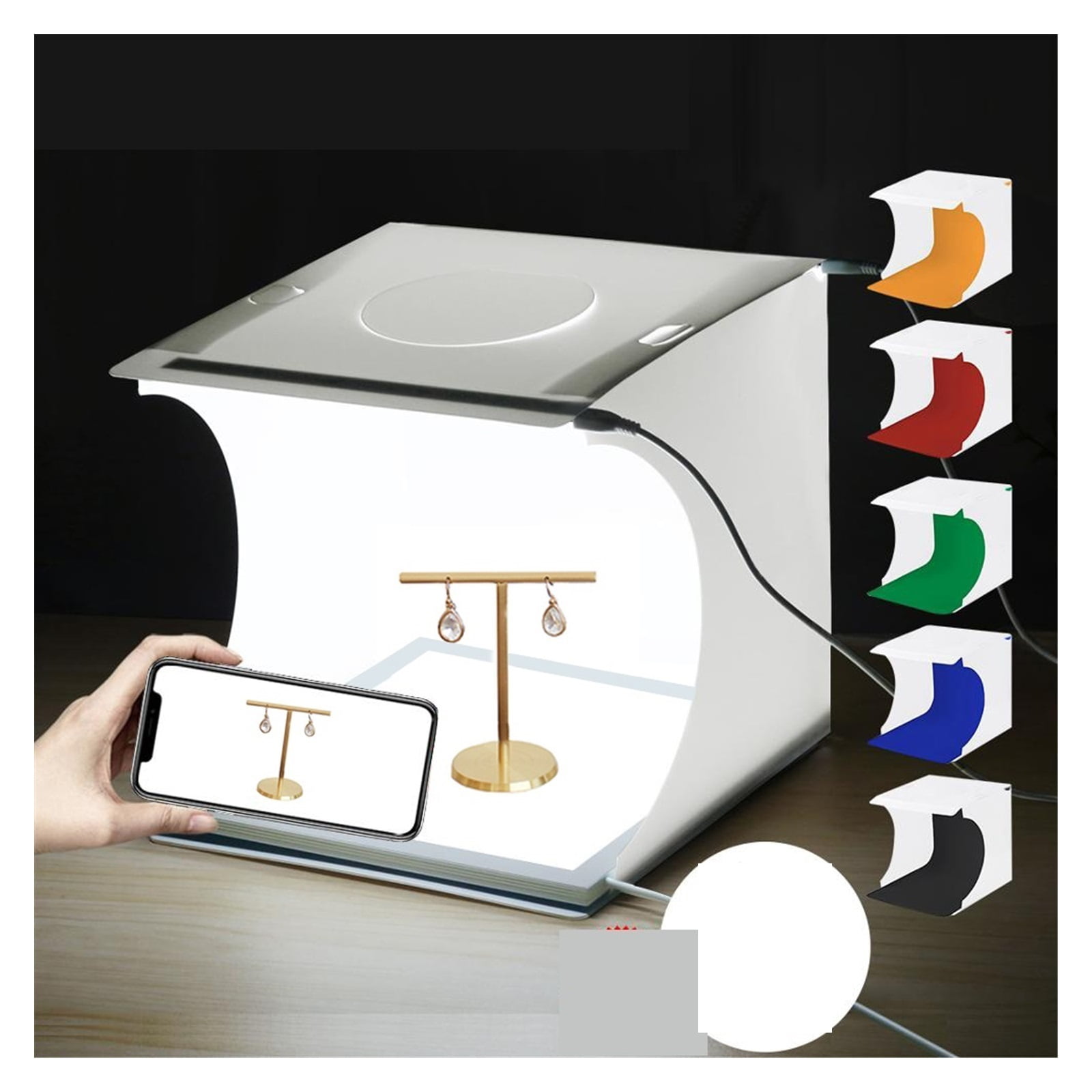 Mini 22.5 LED Photography Shadowless Bottom Light Lamp Panel Pad +2LED ...