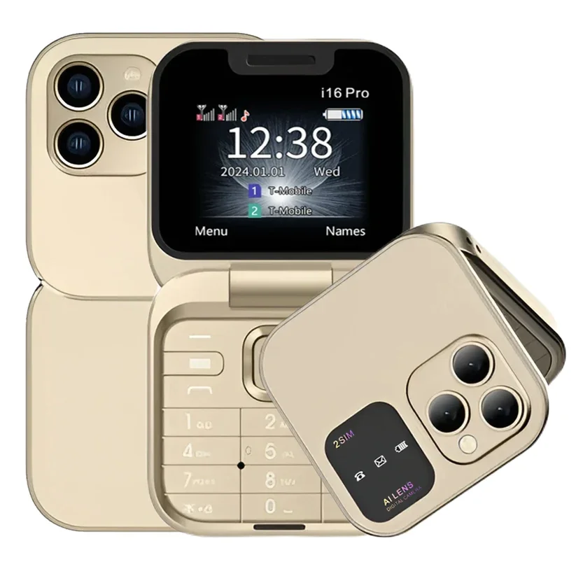Mini 2G Flip Phone, 1.77-inch, Dual SIM, MP3 Magic Voice, Camera ...