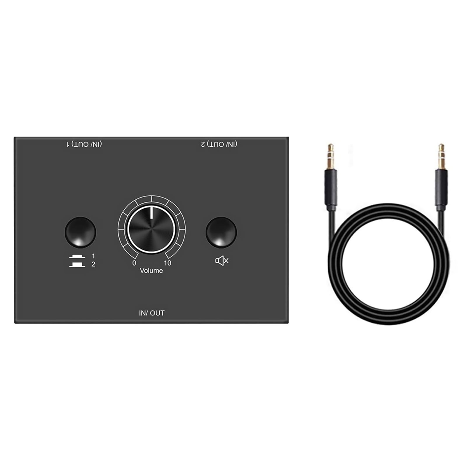 Mini 3.5mm Audio Switcher Mute Function, Plug and Play for Desktop ...