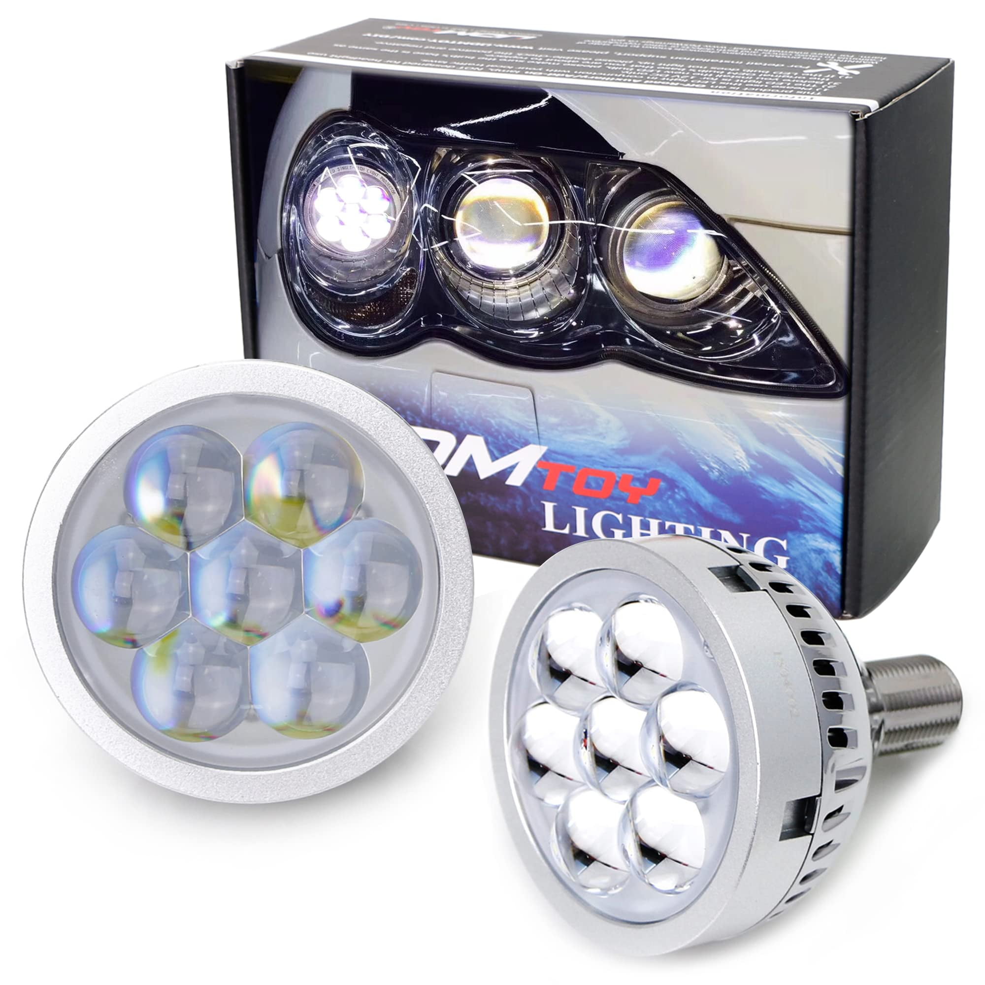 Mini 3-Inch JDM Q45 Style Multi-Lens 25W LED Projector Kit For Lo/Hi ...