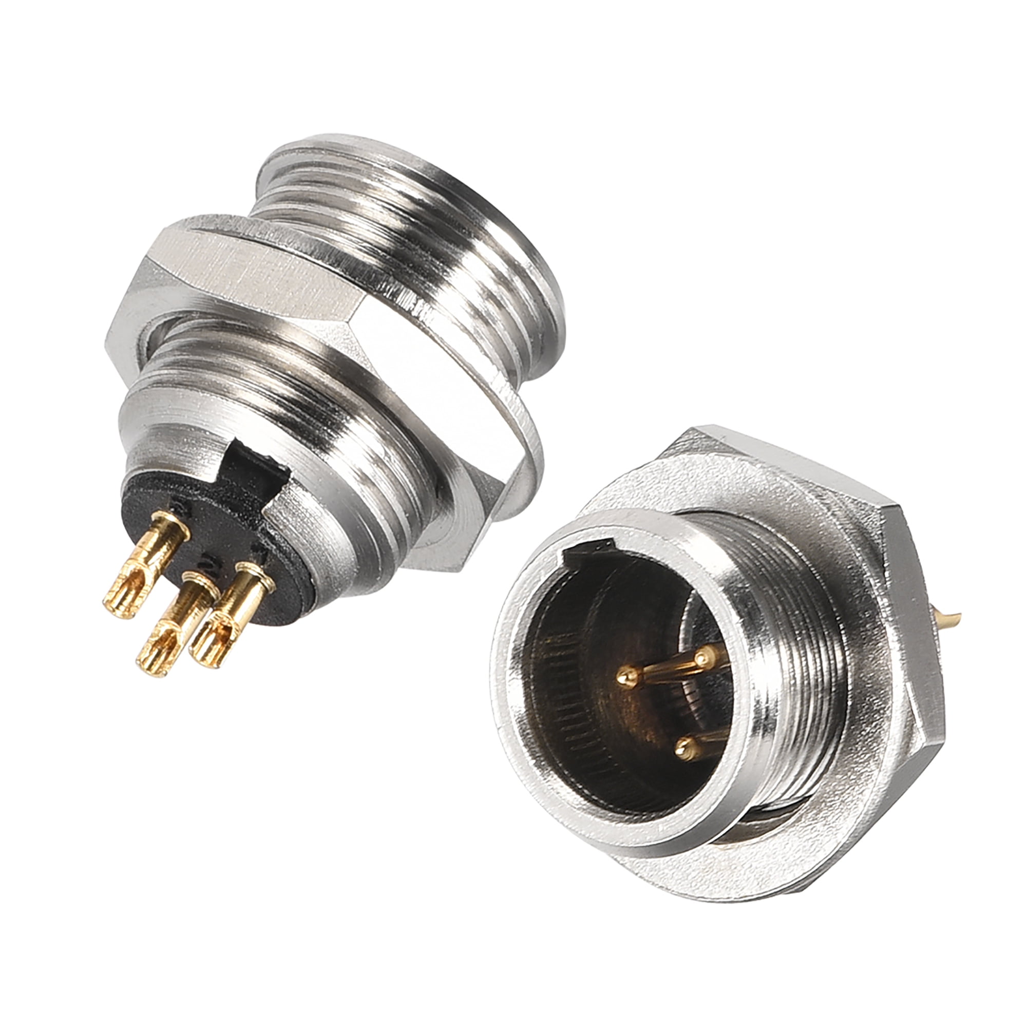 Mini 3 Pin XLR Male Socket Microphone Chassis Panel Mount Aviation ...