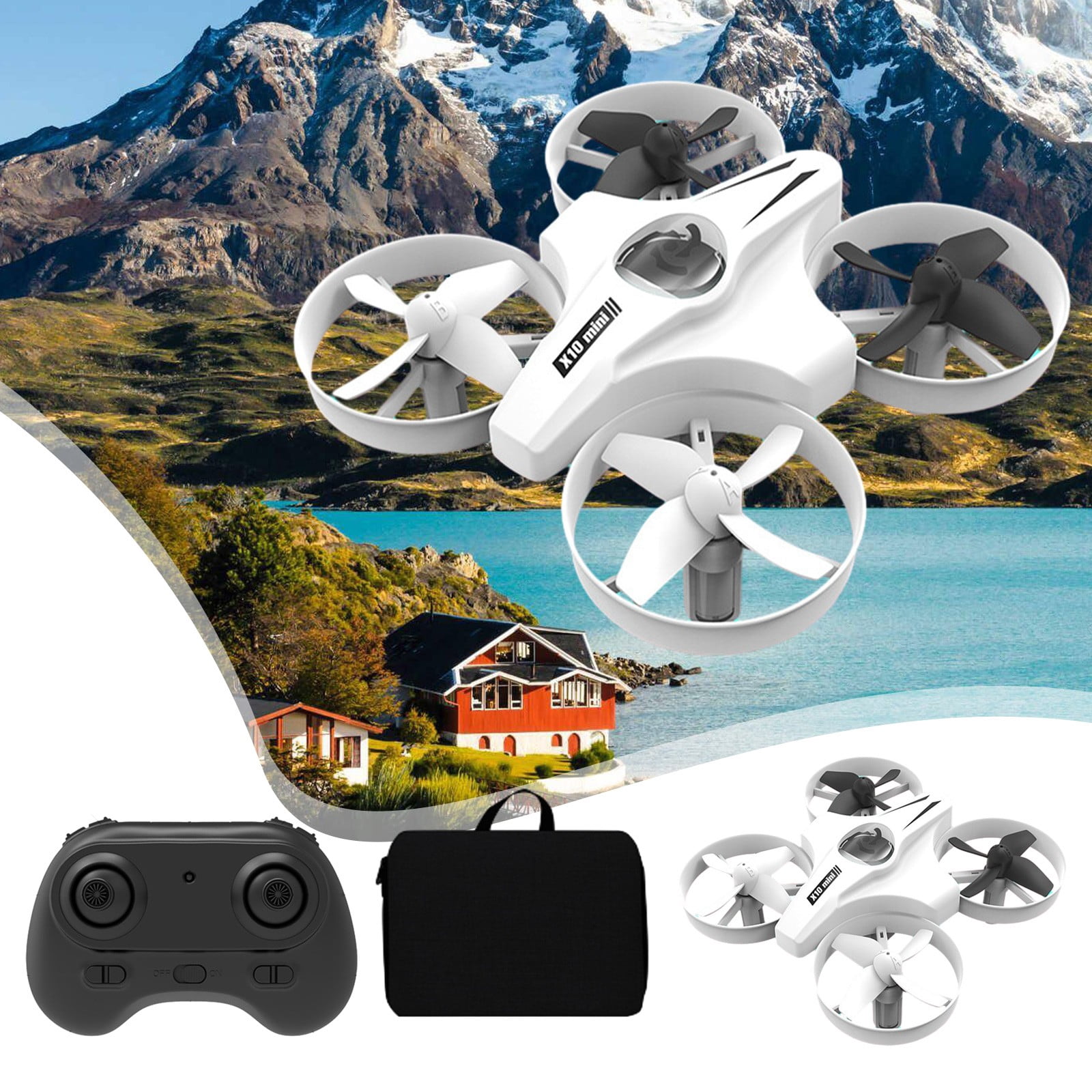 Mini 360 Colorful Light Quadcopter Drone with Remote Control, 3 Speed ...