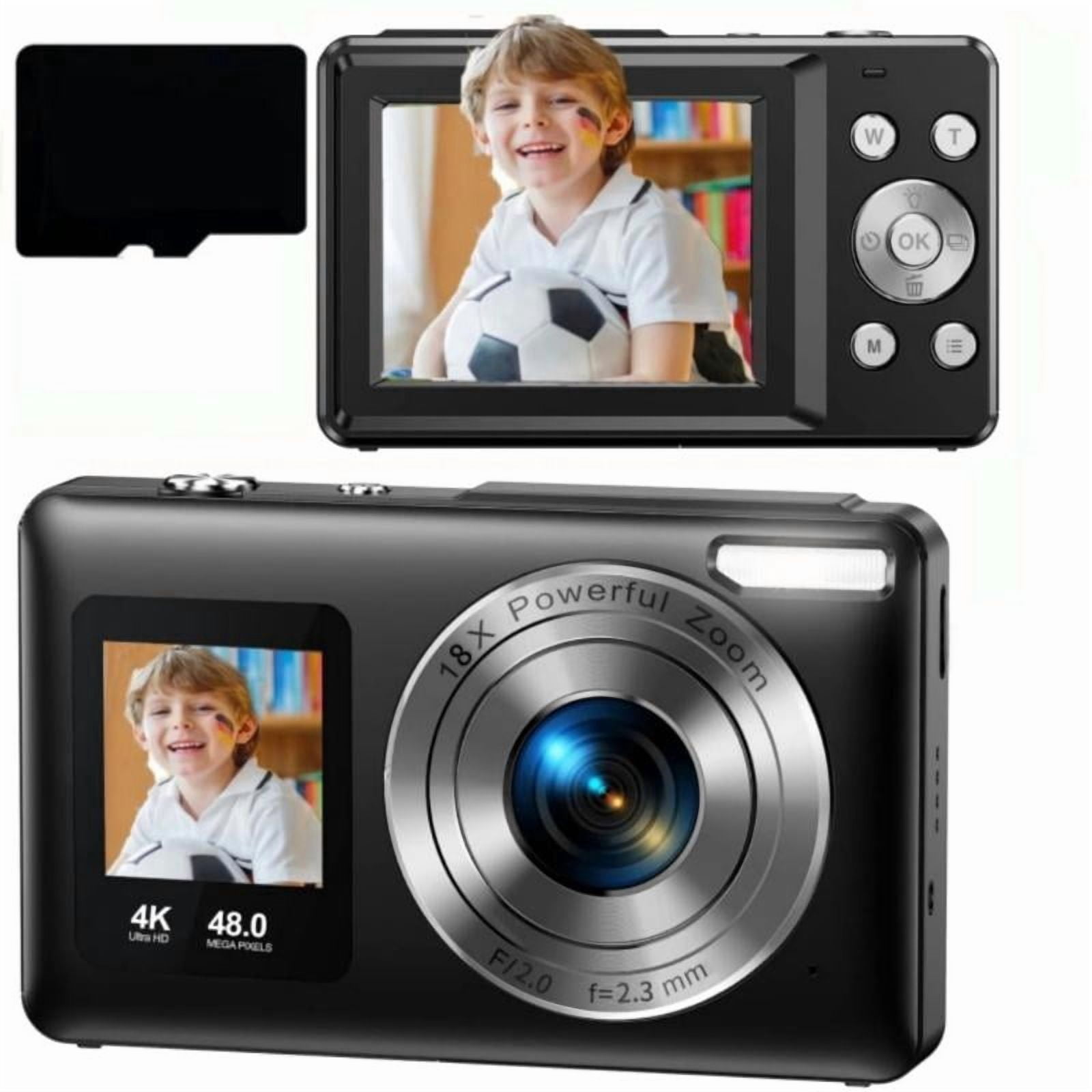 Mini 4K Digital Camera With Double Screens Flash Light For Kids And ...