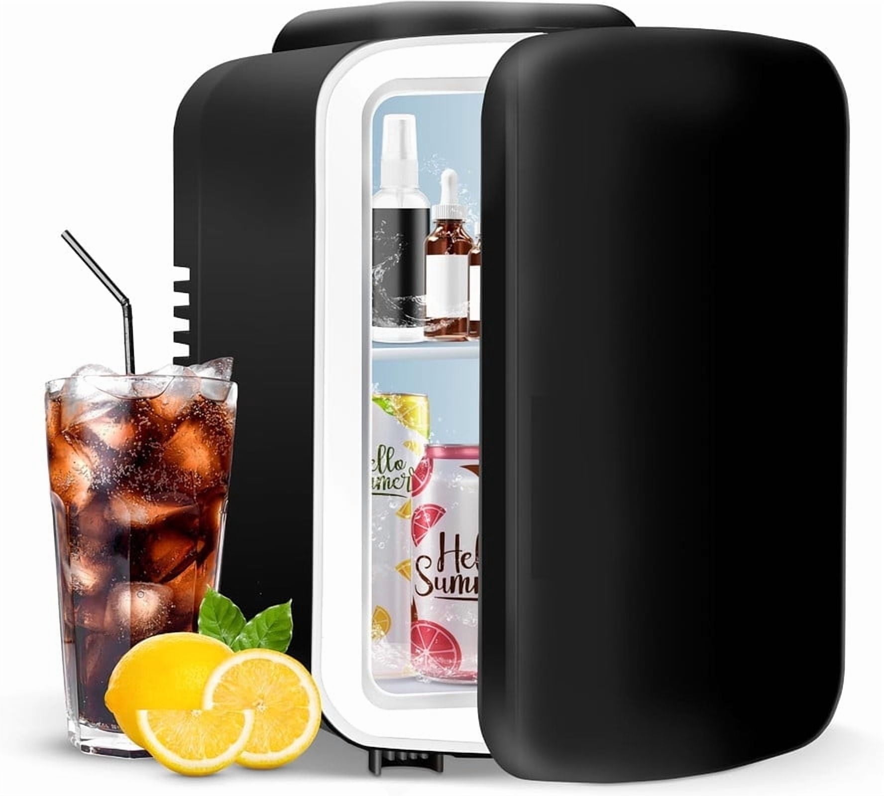 Ink Craft Mini Fridge for Bedroom, 4L/6 Can Personal Refrigerator ...