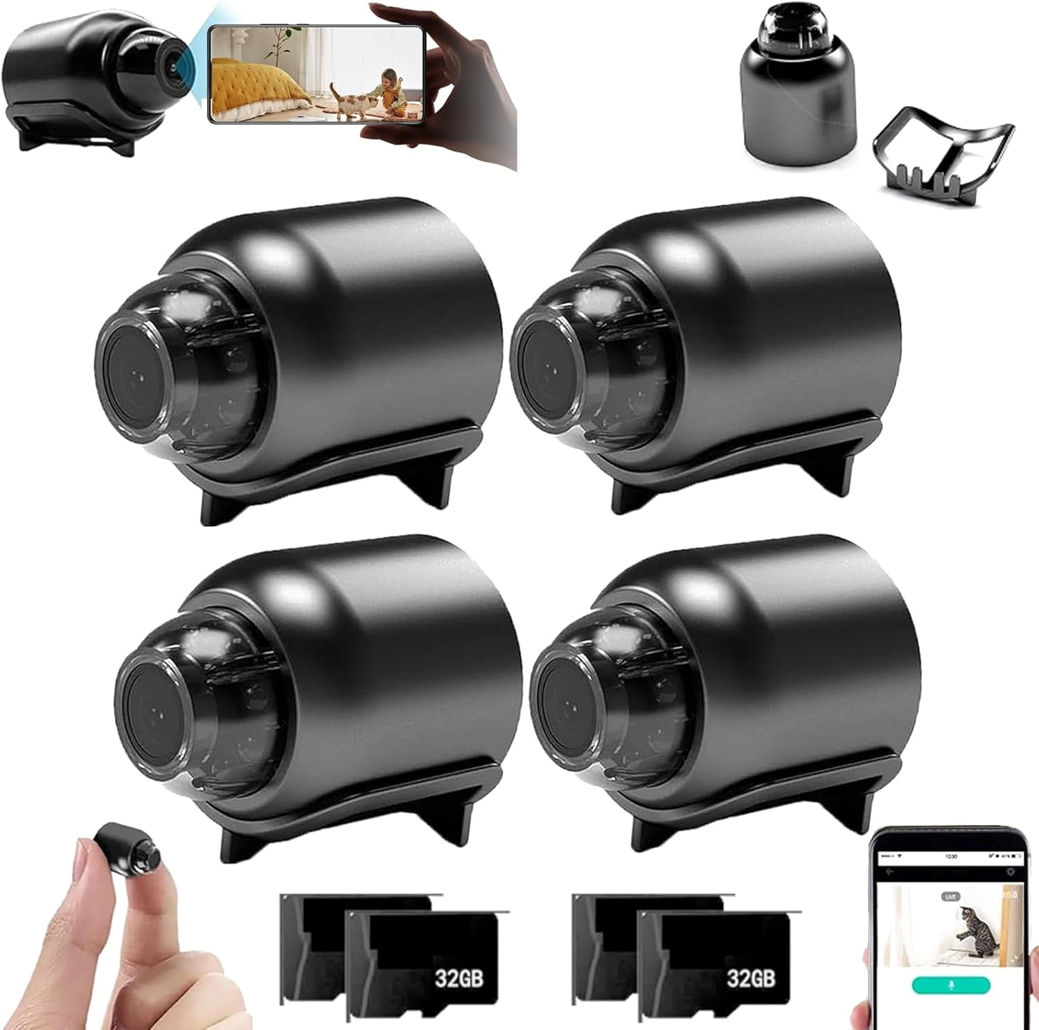 Mini 4g Wireless WiFi Camera 1080p HD 01, Mini WiFi Camera Wireless ...