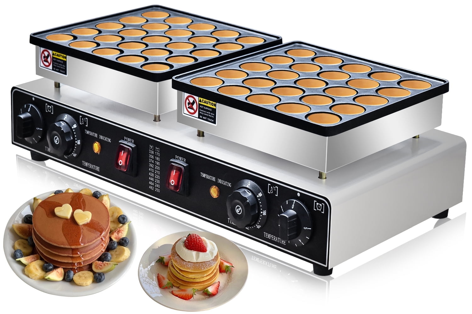 AEYDJXMER Mini 50PCS Dutch Pancake Maker, 1.8in Non-Stick Electric ...