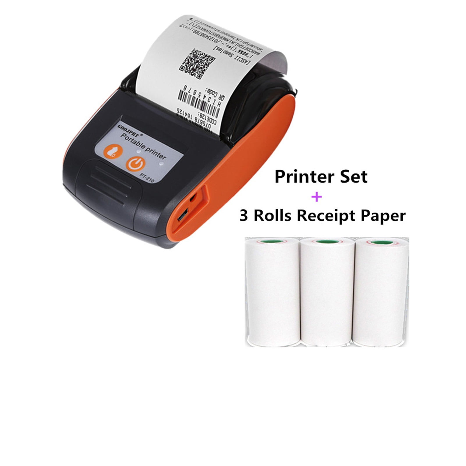 Mini 58mm Paper Bill Pocket Bluetooth Printer Wireless Portable Thermal Receipt Printer Mobile ...