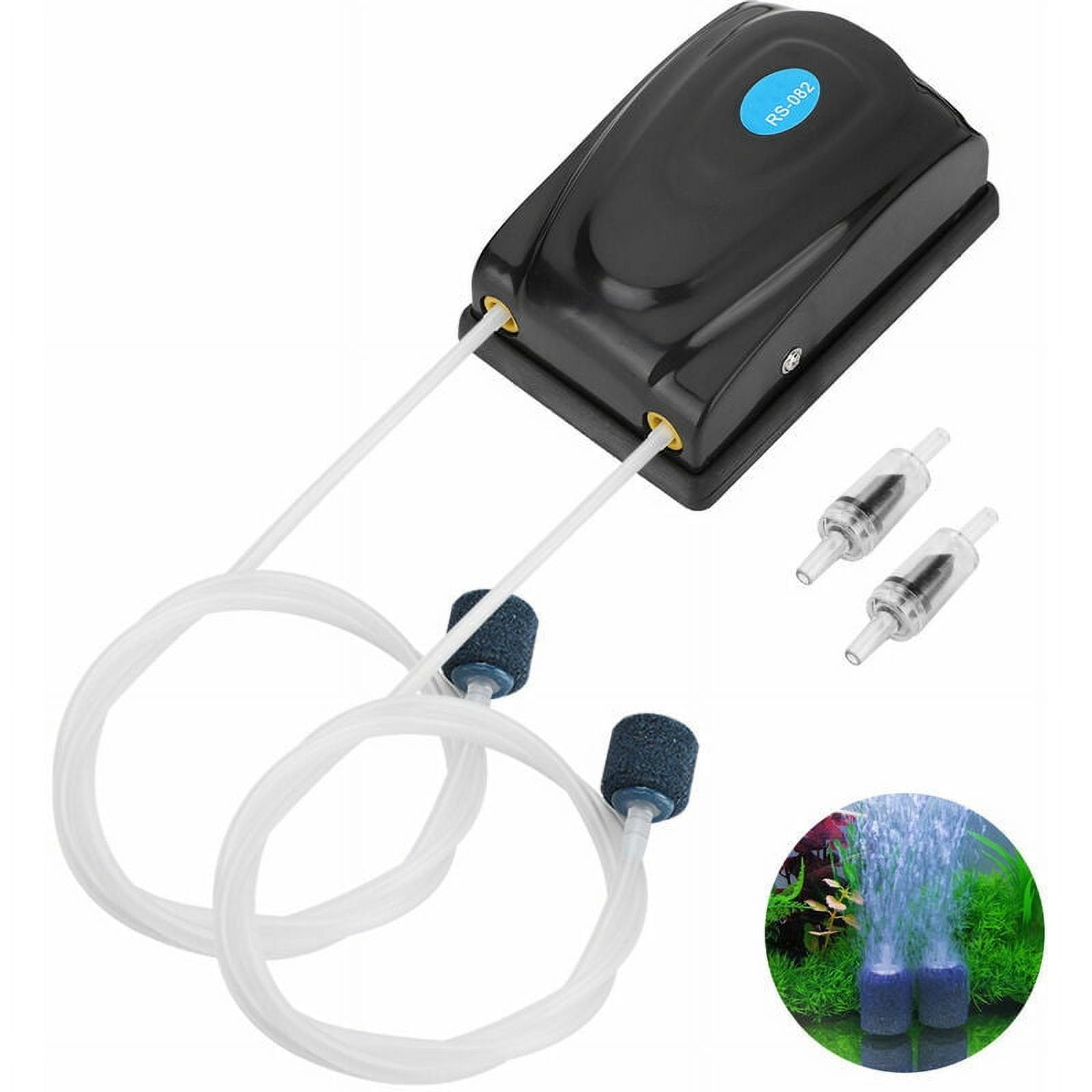 Mini 5W Aquarium Air Pump, Silent Aquarium Bubbler, Oxygen Aerator Pump ...