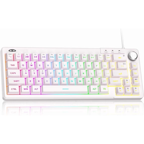Mini 60% Gaming Keyboard, Backlit -Compact Keyboard, TS68 Mechanical ...