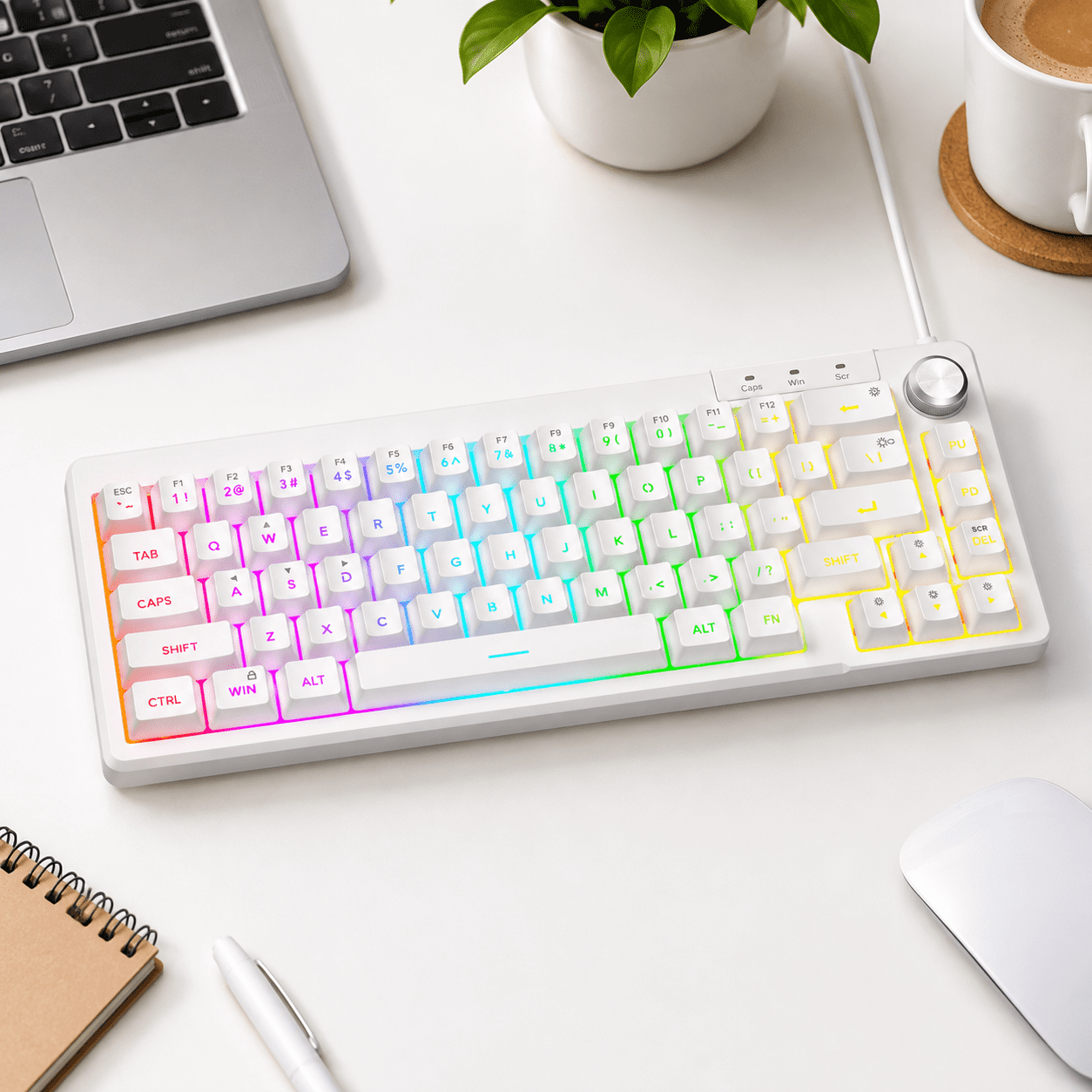 Mini 60% Gaming Rgblit Ultra-compact Ts68 Waterproof Mechanical Feeling ...