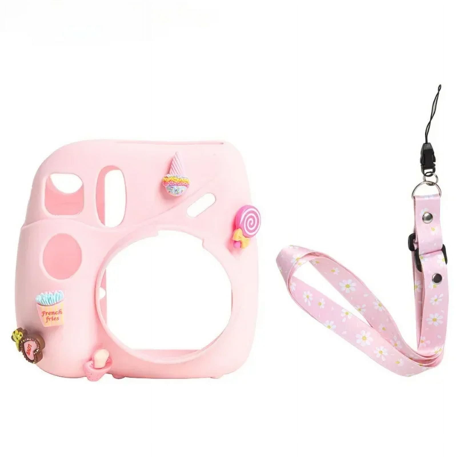 Mini 7+ Silicone Protective Case Adjustable Lanyard for Fujifilm Instax ...