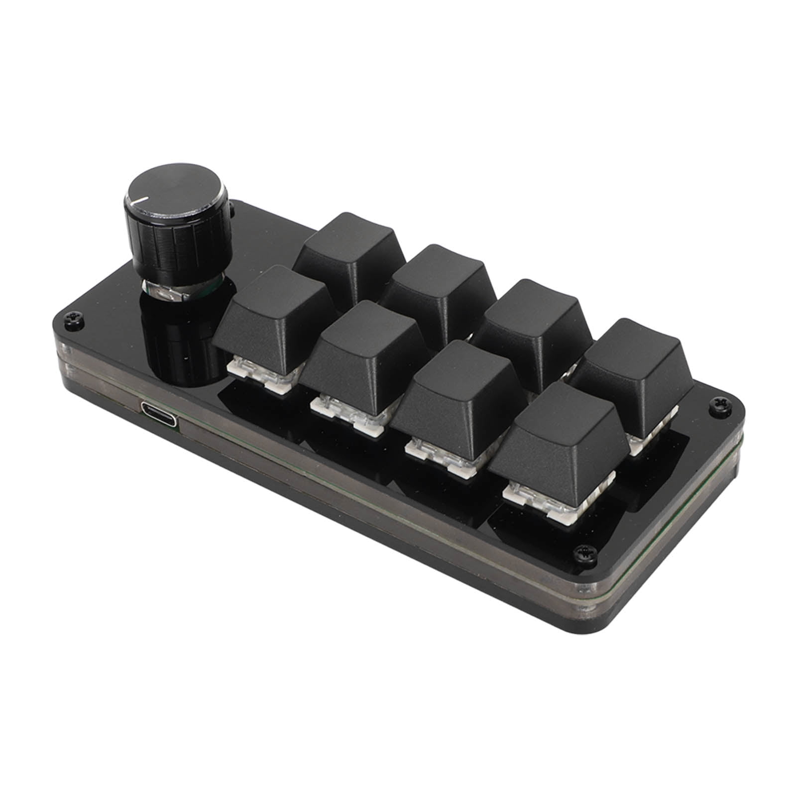 Mini 8 Key Keypad With Knob Customizable Programme Hot Swappable Blue