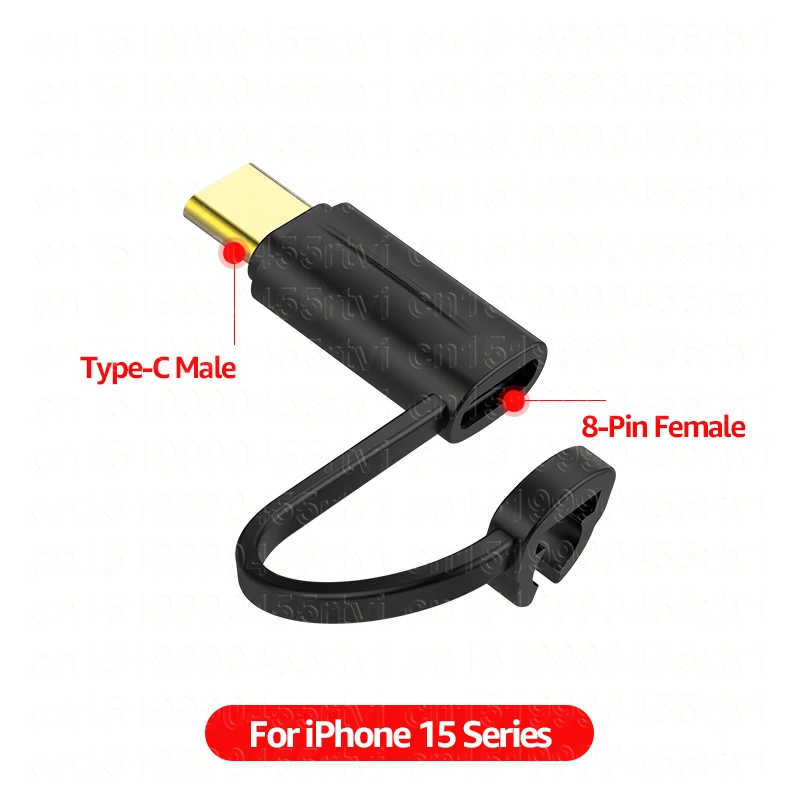 Mini 8-Pin to USB Type-C PD27W Fast Charging Adapter Connector Data ...