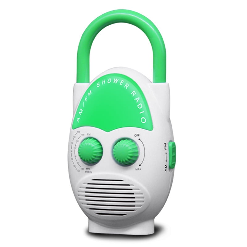 Mini AM FM Portable Shower Radio Waterproof Speaker Bathroom - Walmart.com