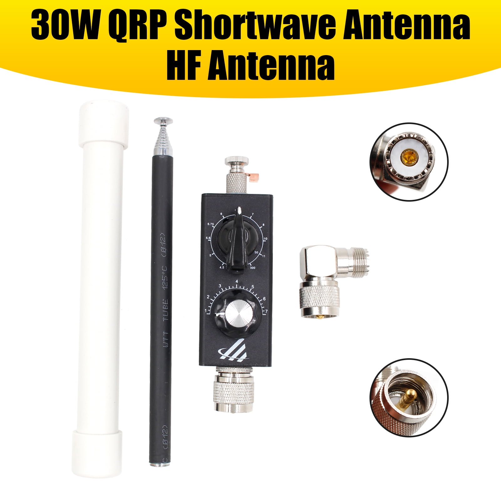 Mini-ANT 30W QRP Shortwave Antenna HF Antenna 5MHz-55MHz Full-Band ...