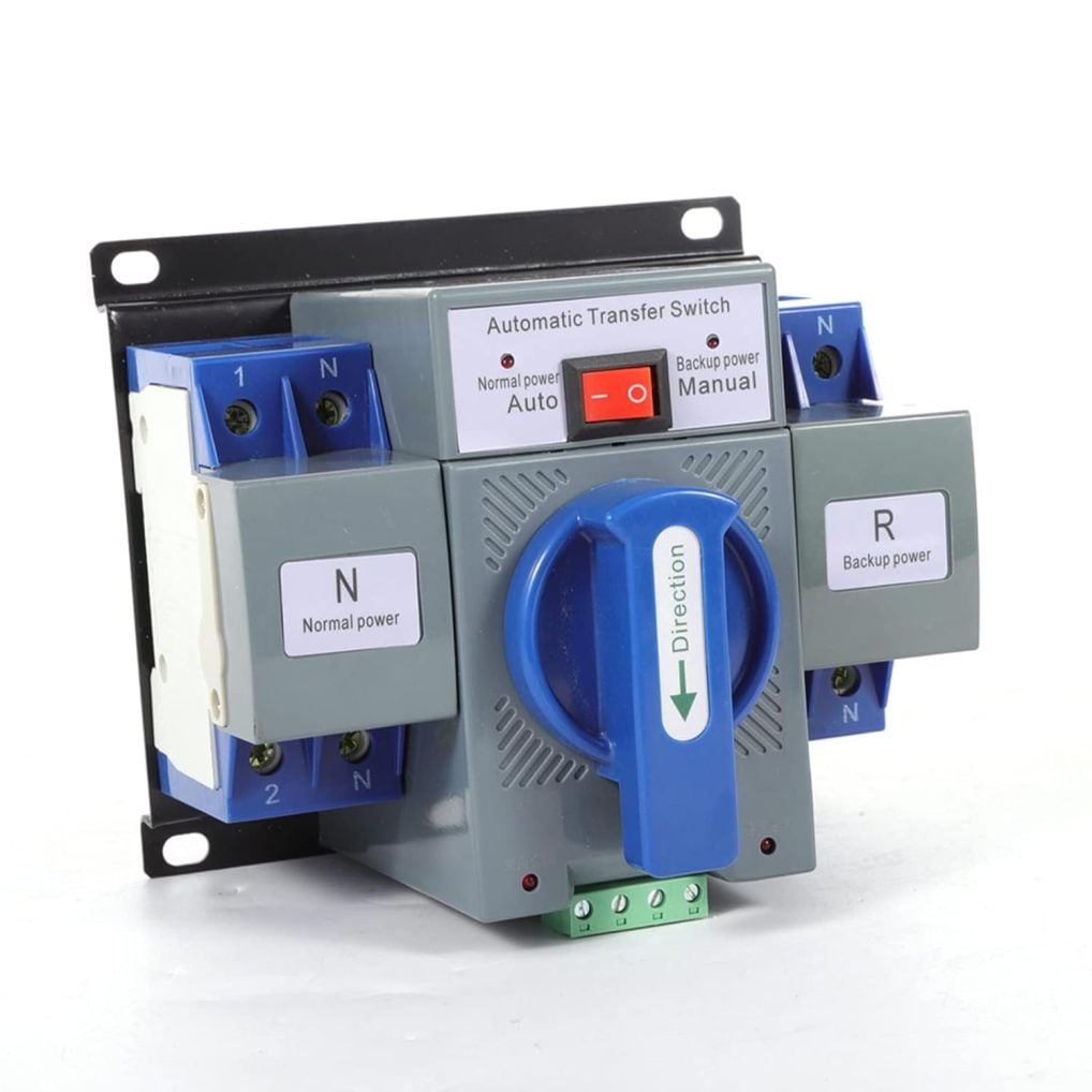 Mini ATS Dual Power Automatic Transfer Switch 2P 63A 110V Generator Changeover Switch Self Cast ...